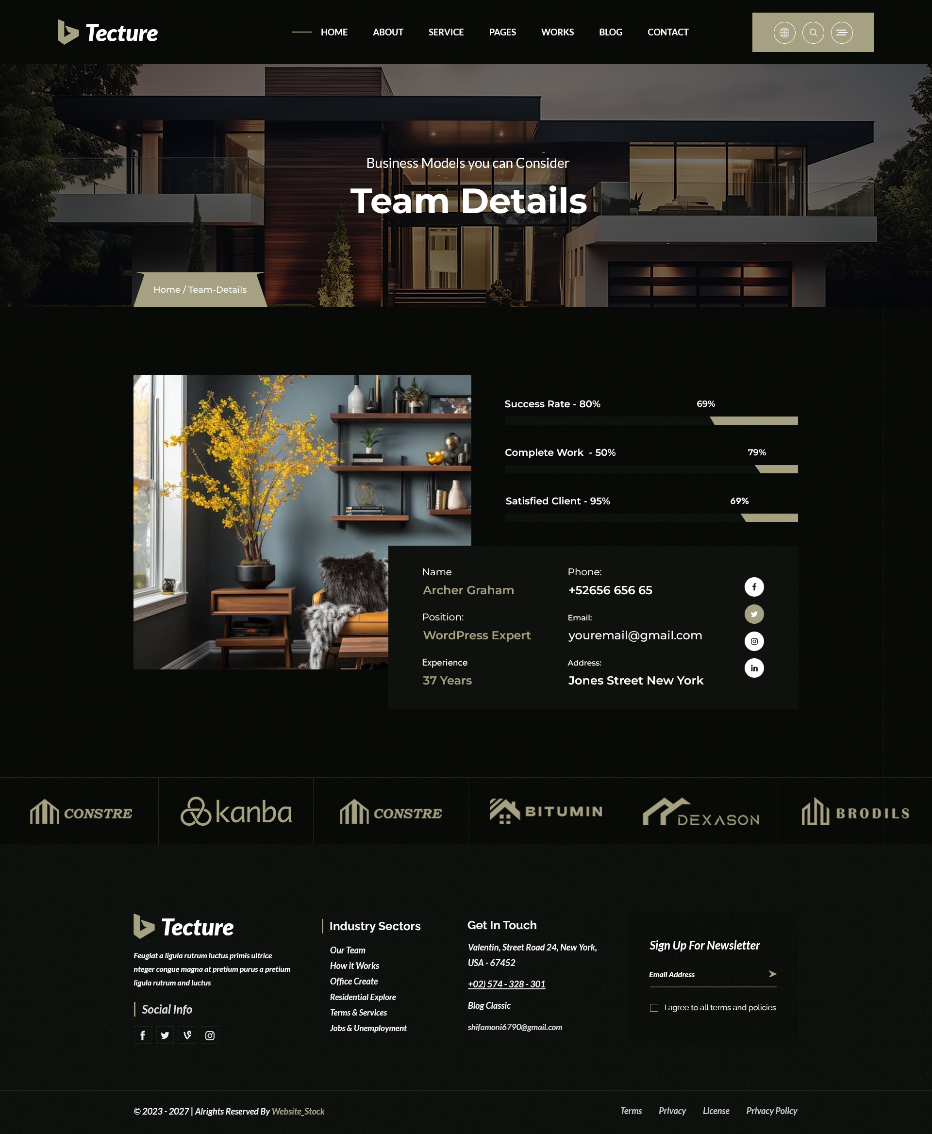 Tecture - Architecture & Interior Design PSD Template by Green-Touch