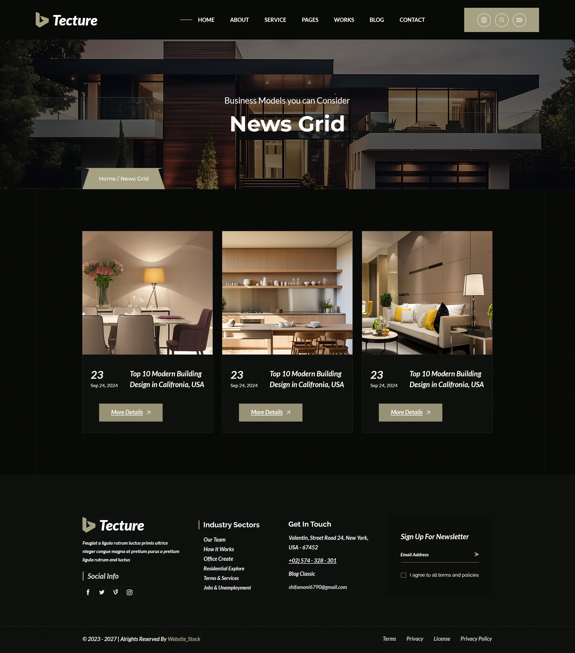 Tecture - Architecture & Interior Design PSD Template by Green-Touch