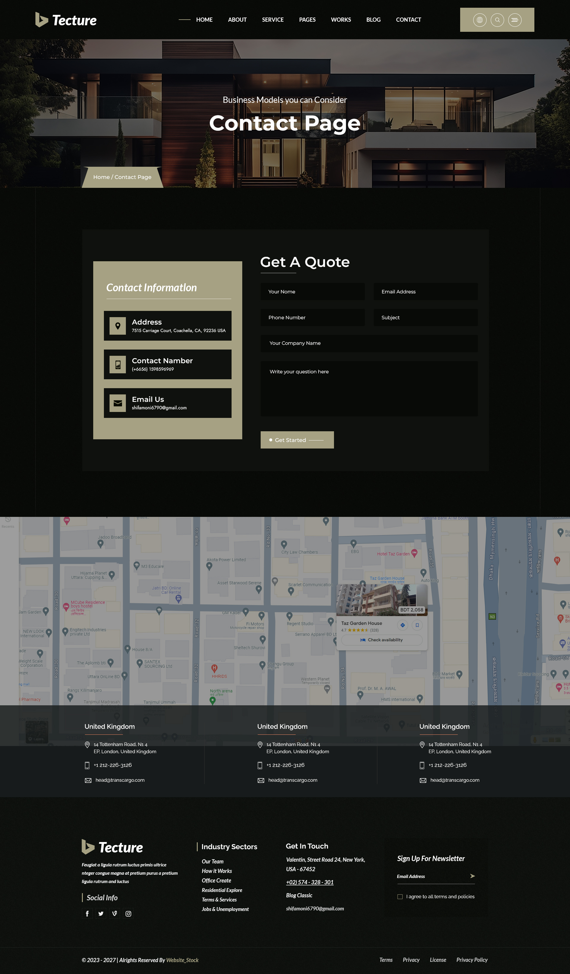 Tecture - Architecture & Interior Design PSD Template by Green-Touch