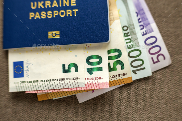Ukrainian passport and money Stock Photo by bilanol | PhotoDune