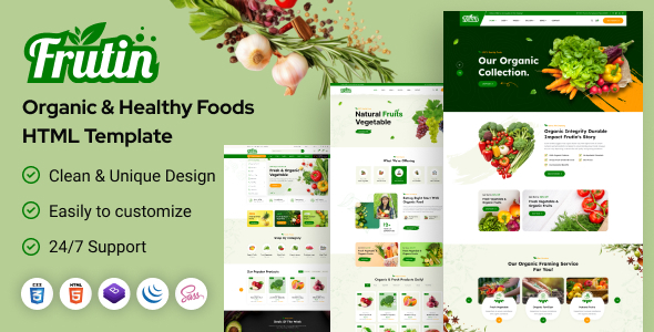 Frutin - Organic & Healthy Food HTML Template by themeholy | ThemeForest