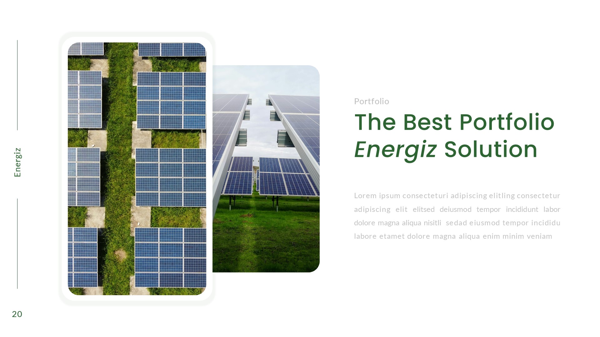 Energiz – Solar Energy PowerPoint Template, Presentation Templates