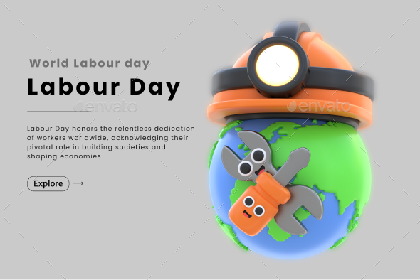 3D Labor Day, Graphics | GraphicRiver