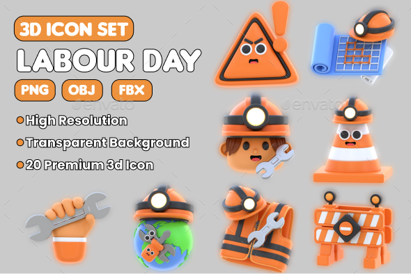 3D Labor Day, Graphics | GraphicRiver