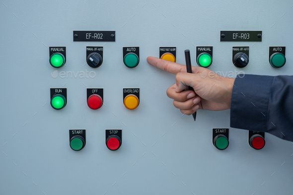 Engineer checks MDB, AMCC, AHU cabinet status, link to control room ...