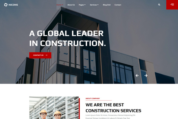 Nicons - Construction & Architecture Template Kit by themesflat ...