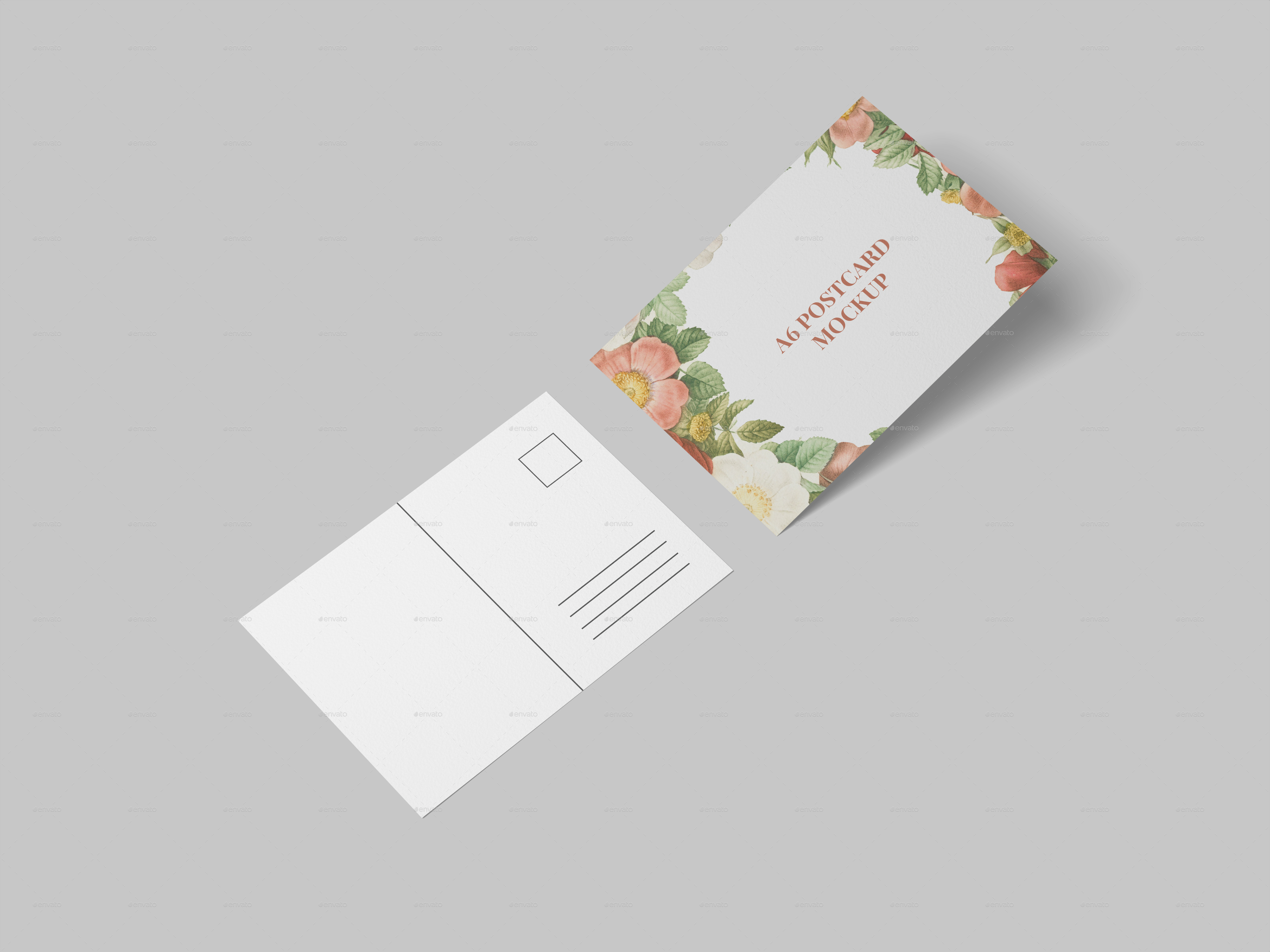 Minimalist A6 Postcard Mockup, Graphics | GraphicRiver