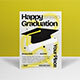 Gray Grunge Graduation Invitation, Print Templates | GraphicRiver