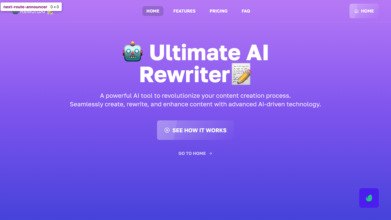 RewordAI - AI Rewriter and Grammar Corrector SaaS Platform by aqeelshamz