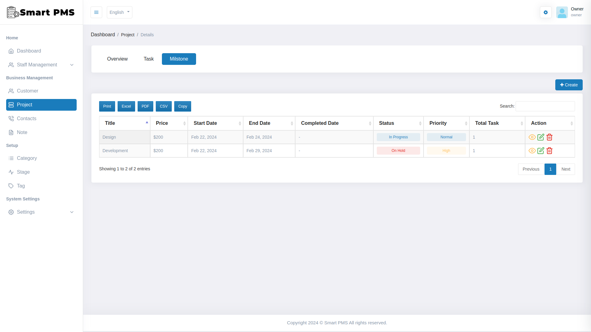 Smart PMS - Project Managment System by smartwebinfotech | CodeCanyon