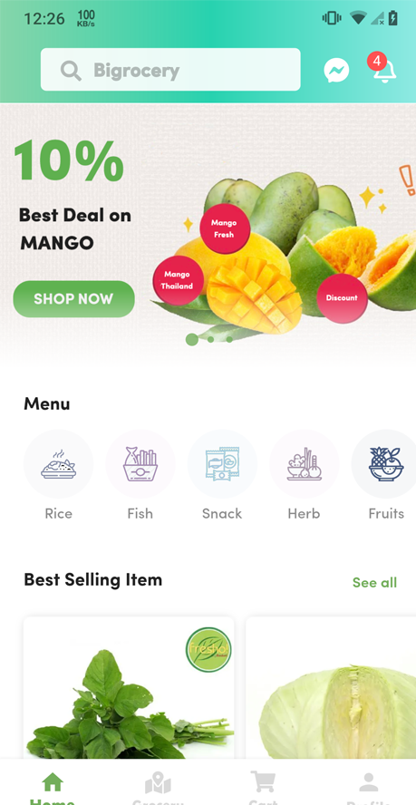 GoMart - Flutter Grocery Store App in flutter 3.0 by JeffDevelopers