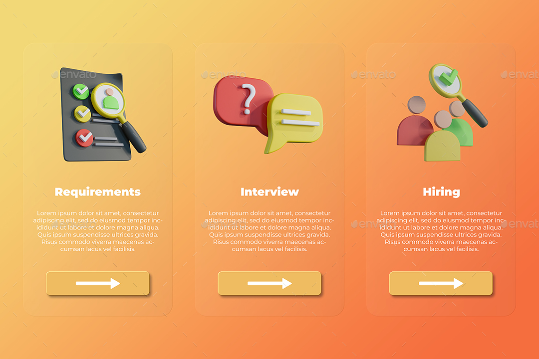 3D Job Vacancy Icon, Graphics | GraphicRiver