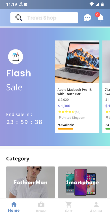 Treva Shop React Native ecommerce template in react native by ...