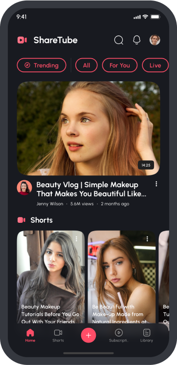 Tubevid - Video Sharing App React Native CLI Ui Kit by JsmThemes | CodeCanyon