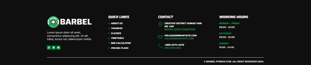 Barbel - Fitness Gym Elementor Template Kit by Dex-Theme | ThemeForest