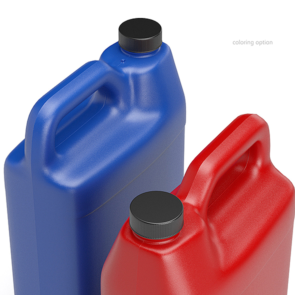 Plastic F-Style Bottle 1 Gallon by ShineLine | 3DOcean