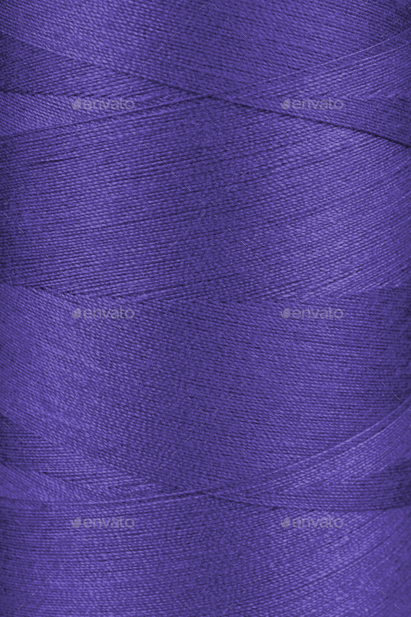 Texture Of Purple Color Threads In Spool Close Up, Macro Stock Photo by ...
