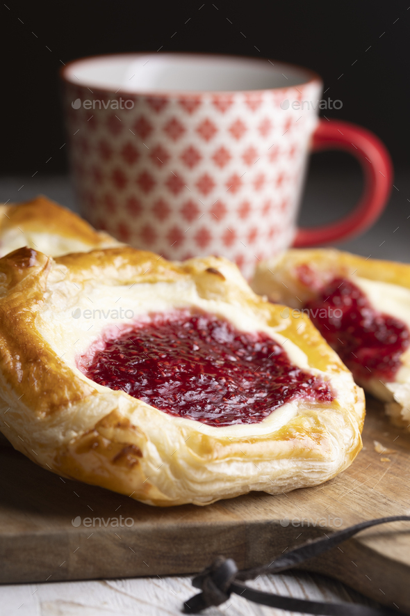 Raspberry Cream Cheese Puff Pastry Stock Photo by azgek | PhotoDune