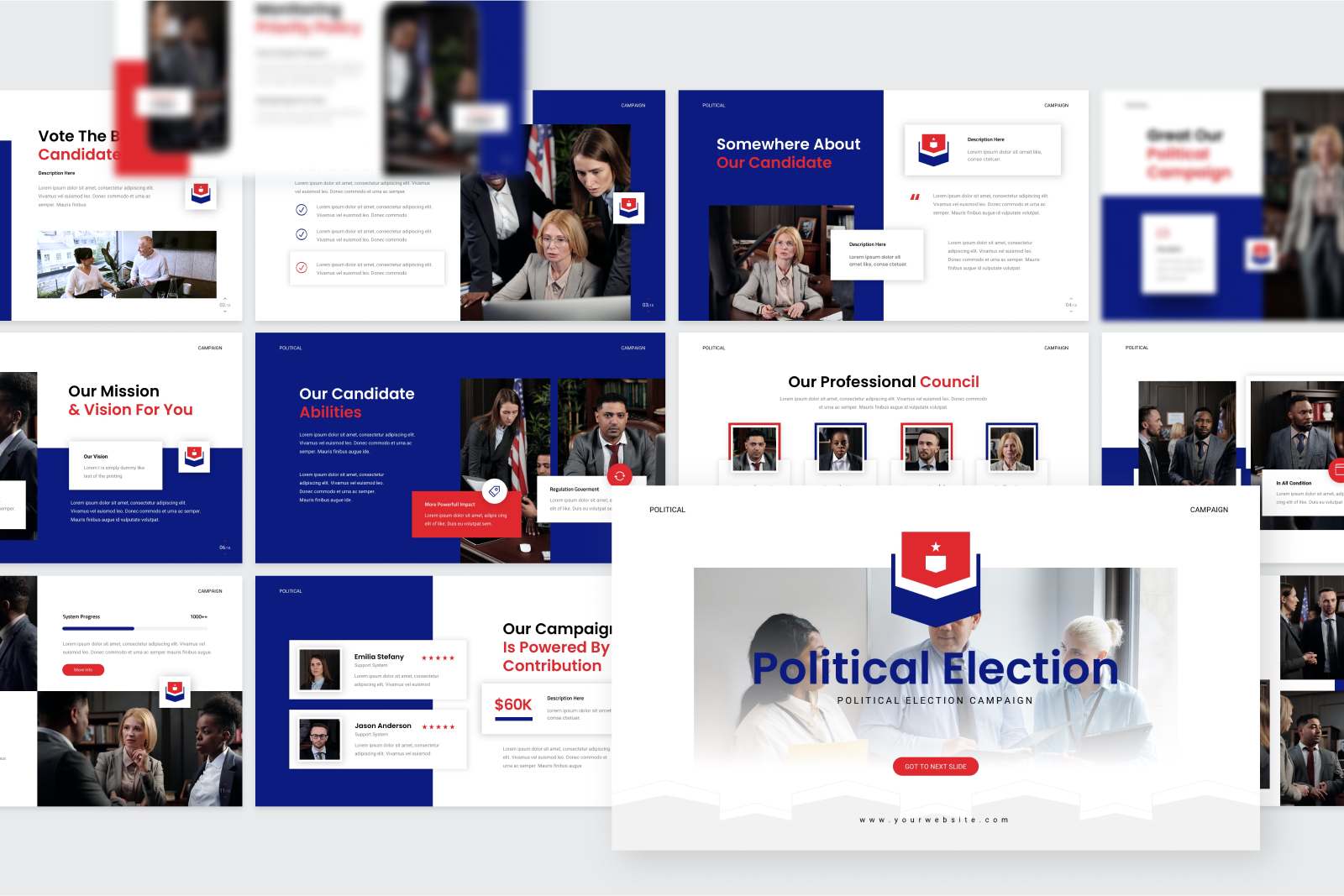 Political Election PowerPoint Presentation, Presentation Templates
