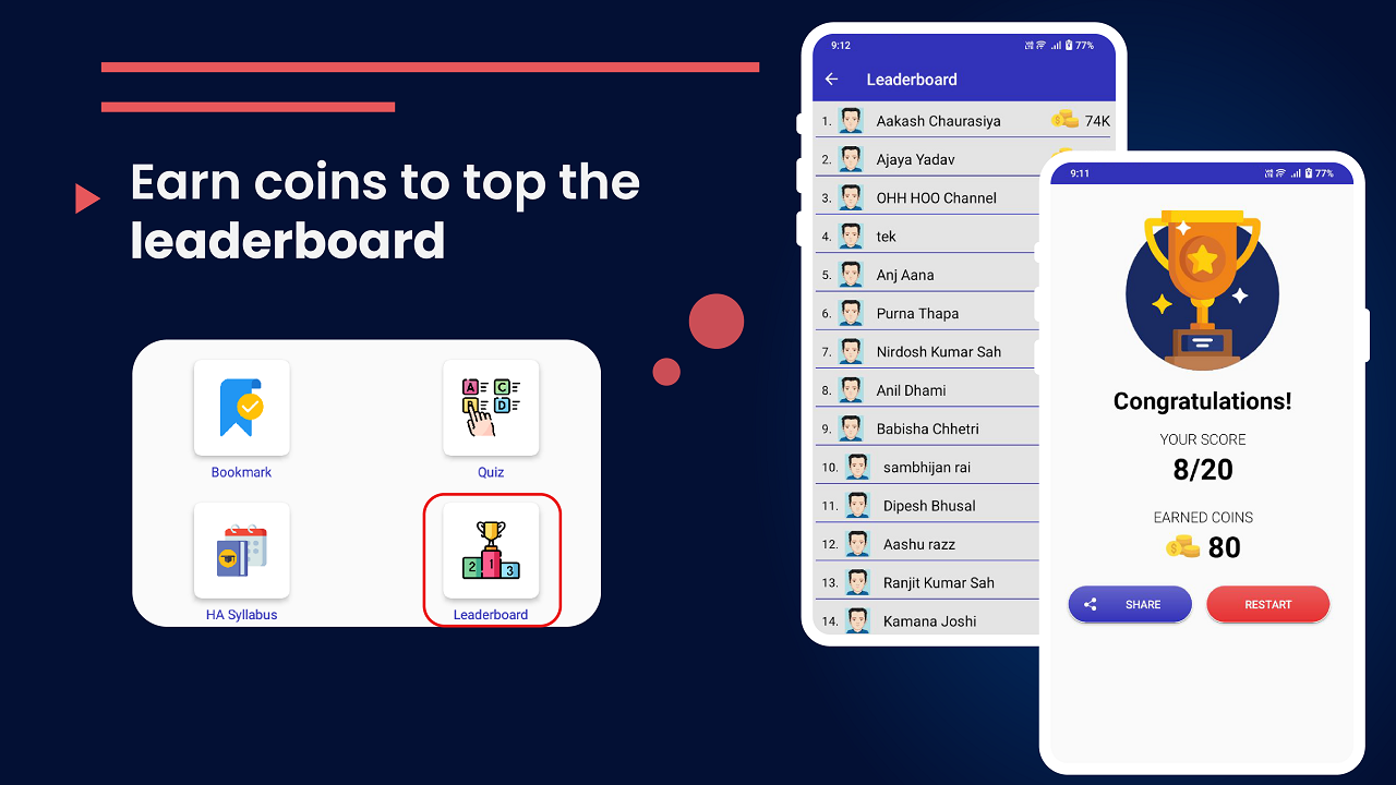 Quiz App with Earning System + Admob Integration (with admin app) by radhika_Dev
