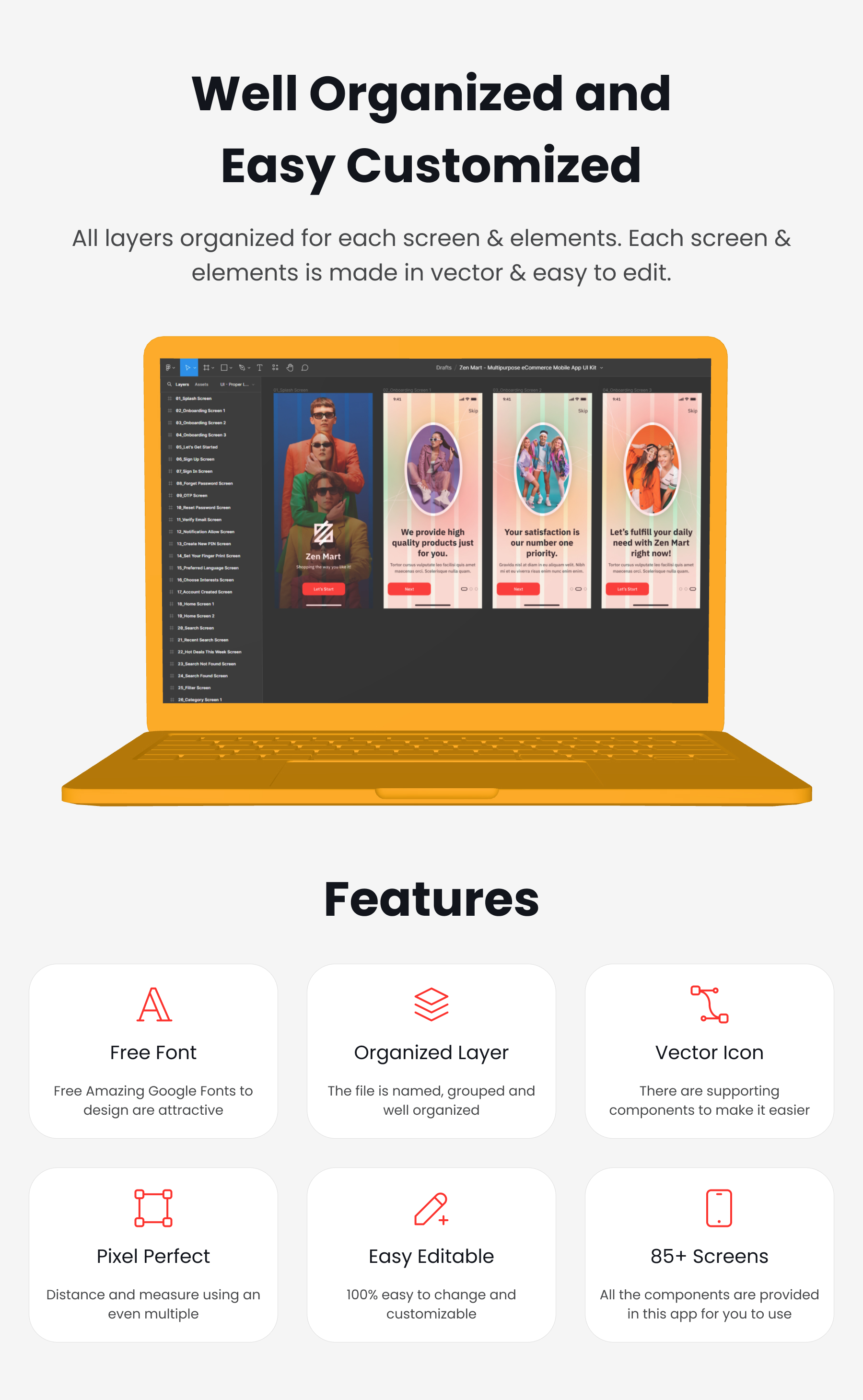 Multipurpose eCommerce Store Mobile App UI Kit Figma Template - Zen ...