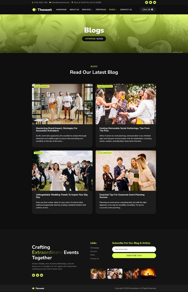 Thevent - Event Agency Elementor Template Kit by Rometheme | ThemeForest