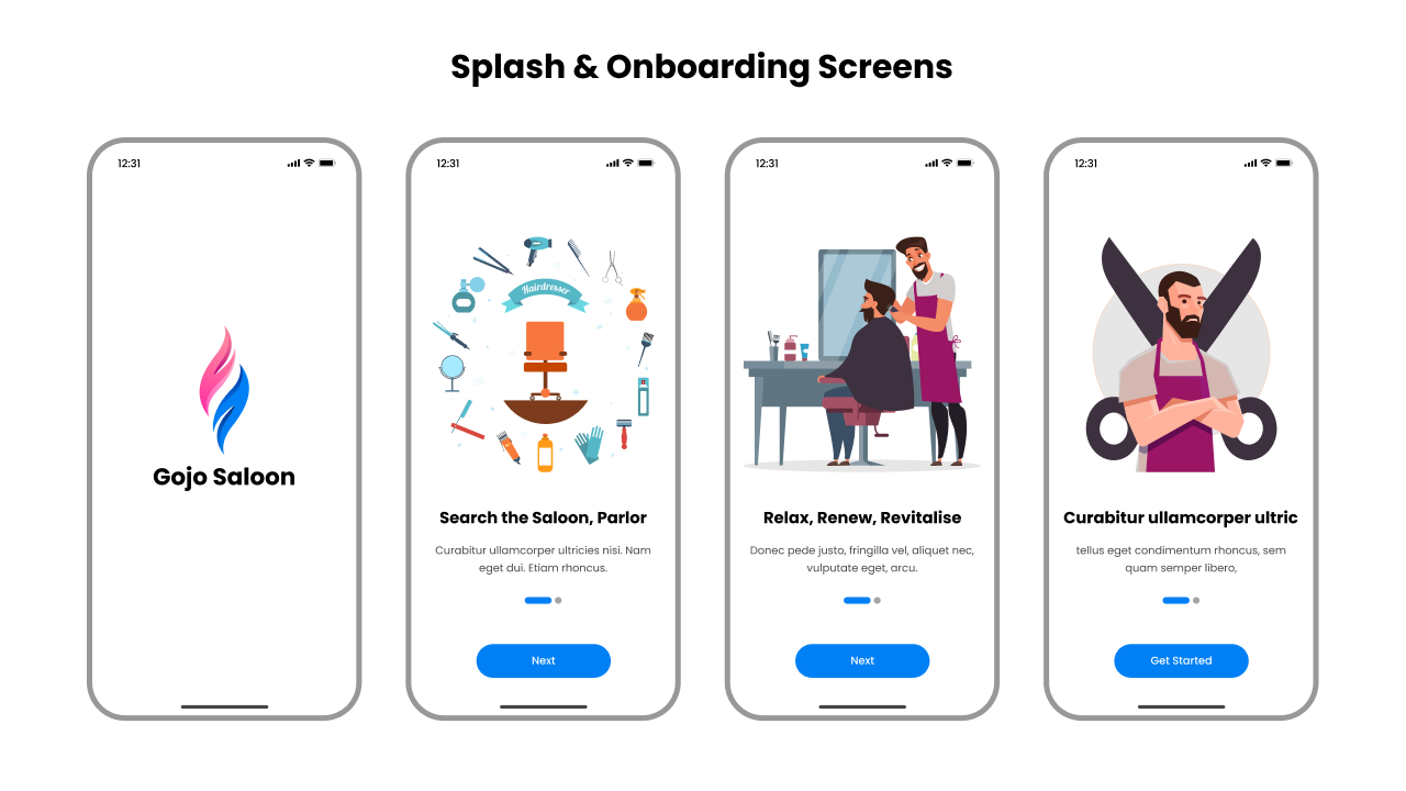 Gojo Saloon Mobile App React Native Template by codeforge0 | CodeCanyon