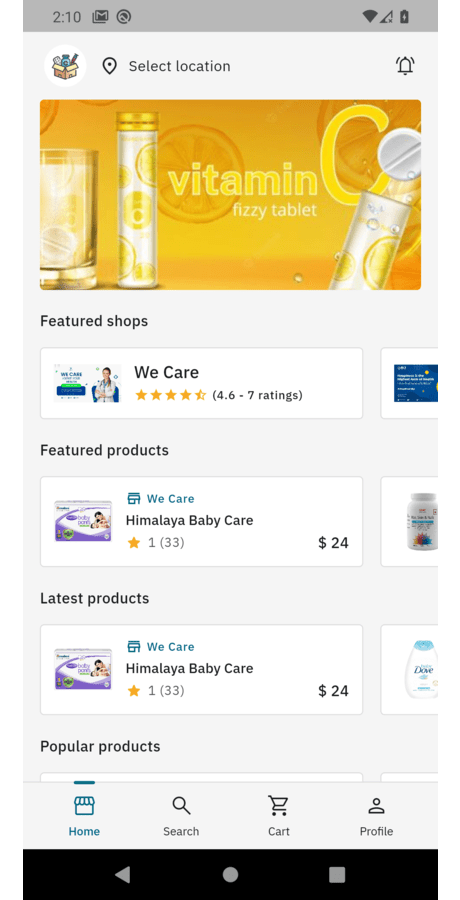 Shopy - Multivendor eCommerce, Food, Grocery, Pharmacy Delivery Flutter ...