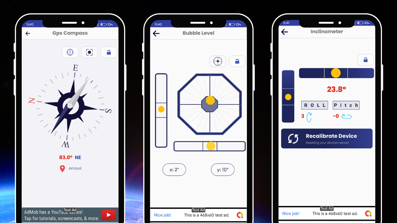 Satellite Finder Align Dish Pointer with AdMob Ads Android by MJAppsStudio