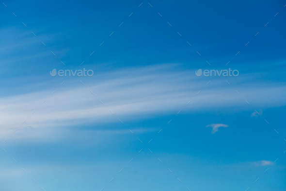 Sky with cirrus, stratus clouds, natural background, celestial ...