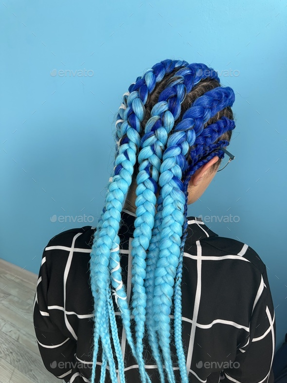 Blue braids Stock Photo by ellirocker | PhotoDune