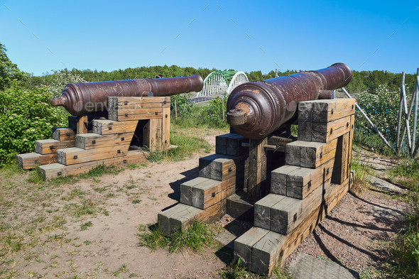 The area where the Russian fortress Bomarsund was located on the Aland ...