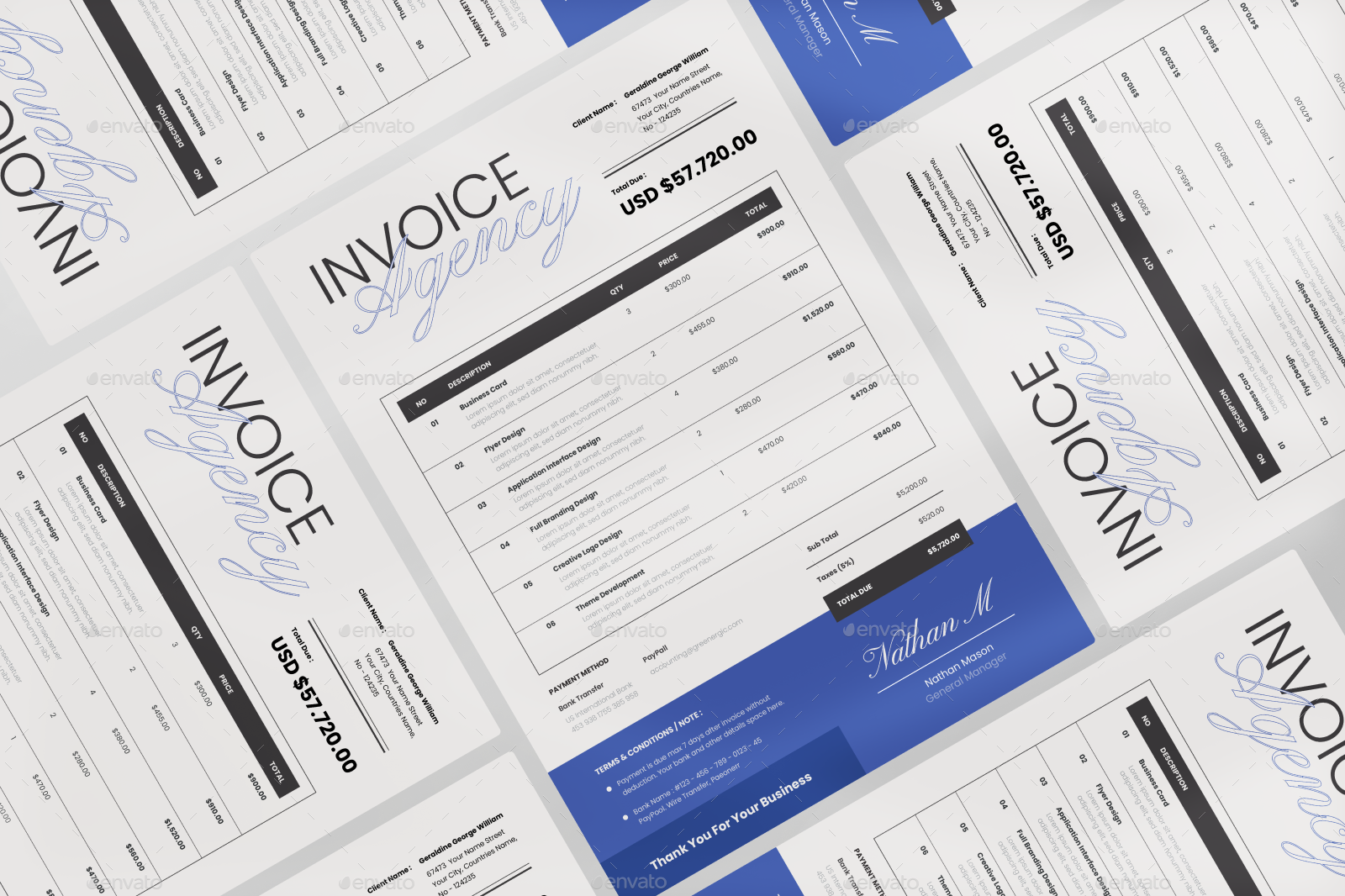Simple Modern Invoice, Print Templates | GraphicRiver