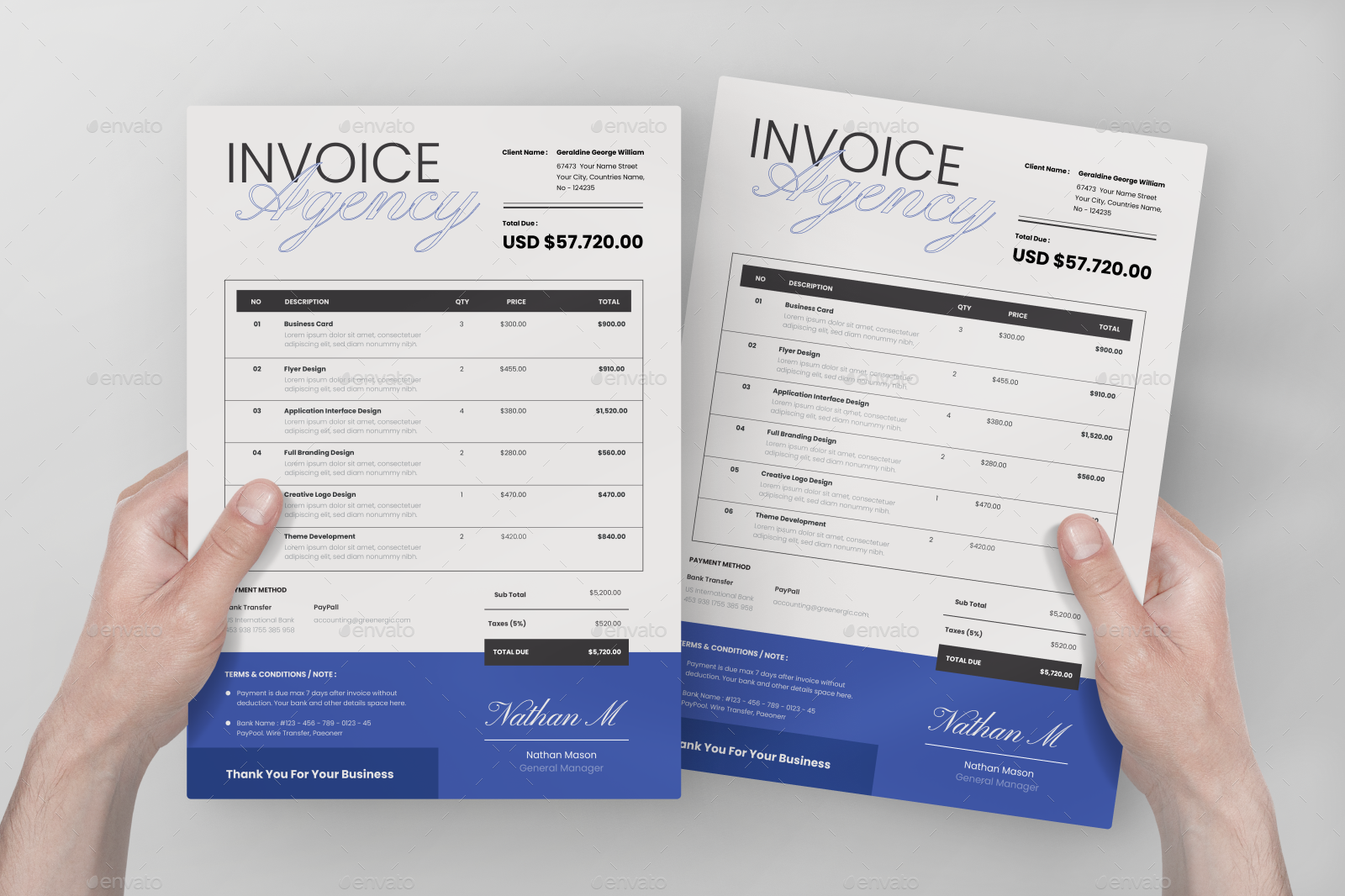 Simple Modern Invoice, Print Templates | GraphicRiver