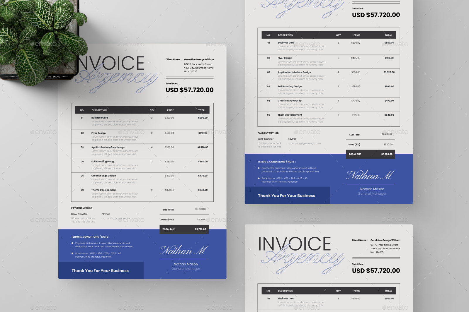 Simple Modern Invoice, Print Templates | GraphicRiver