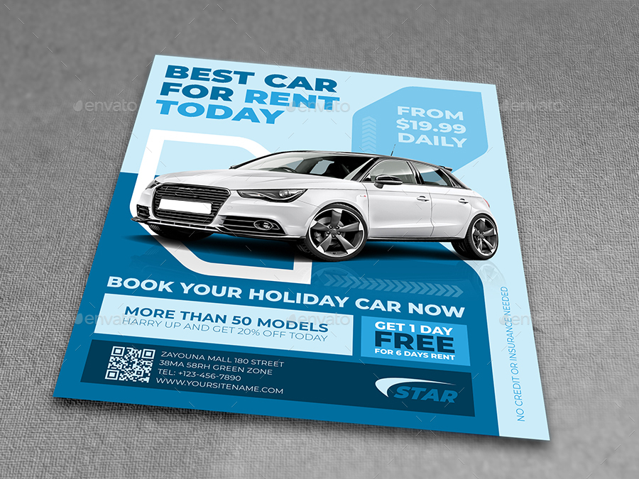 Car Rental Flyer Template, Print Templates | GraphicRiver