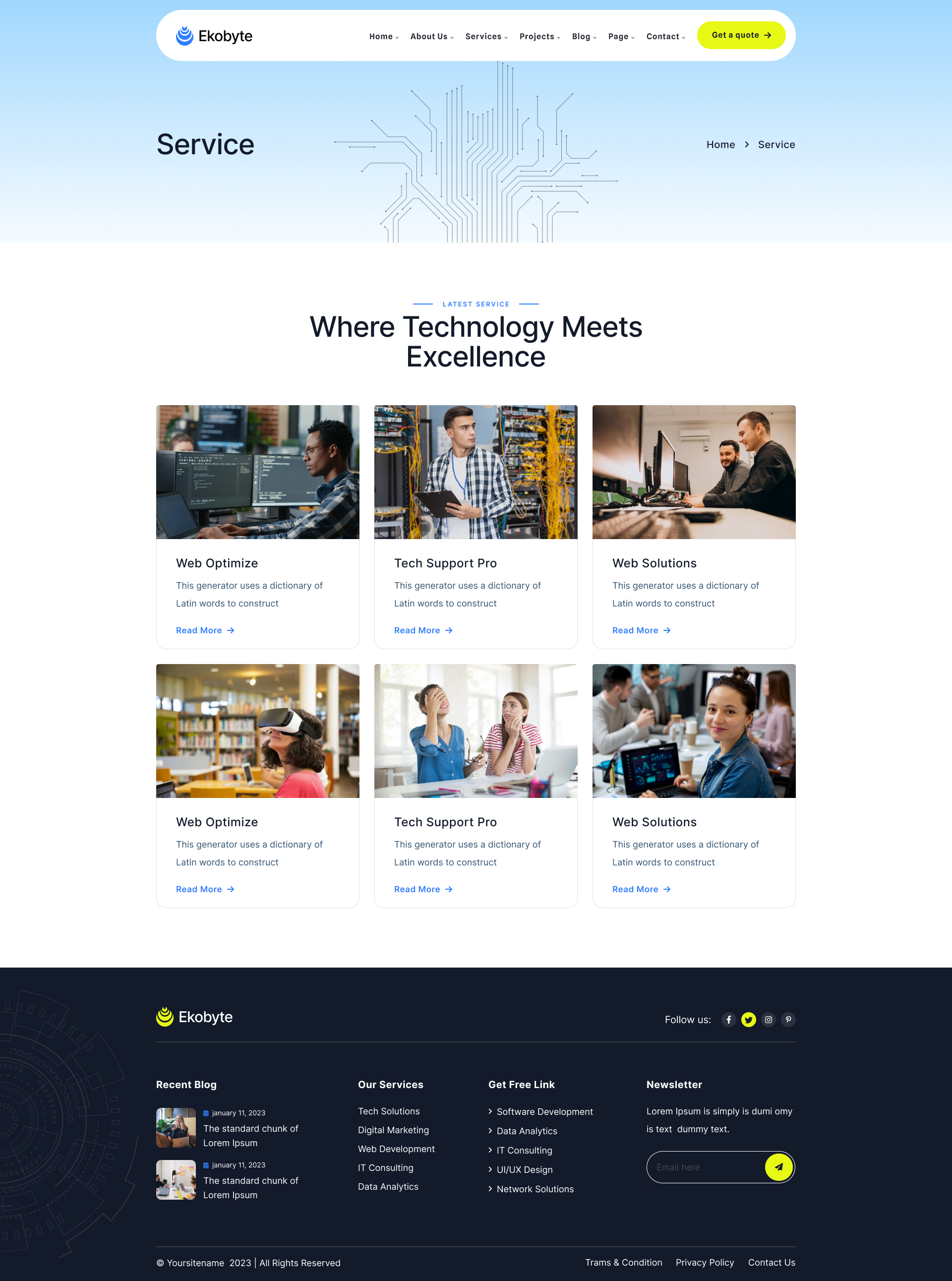 Ekobyte - IT Service & Technology WordPress Theme by ThemeEarth | ThemeForest