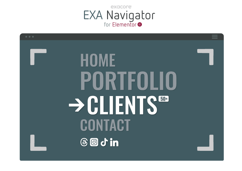 EXA Navigator - Fullscreen Menu for Elementor by Exacore | CodeCanyon