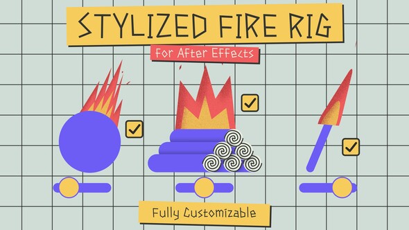 Fully Customizable Stylized 2d Fire Rig for After Effects, After ...