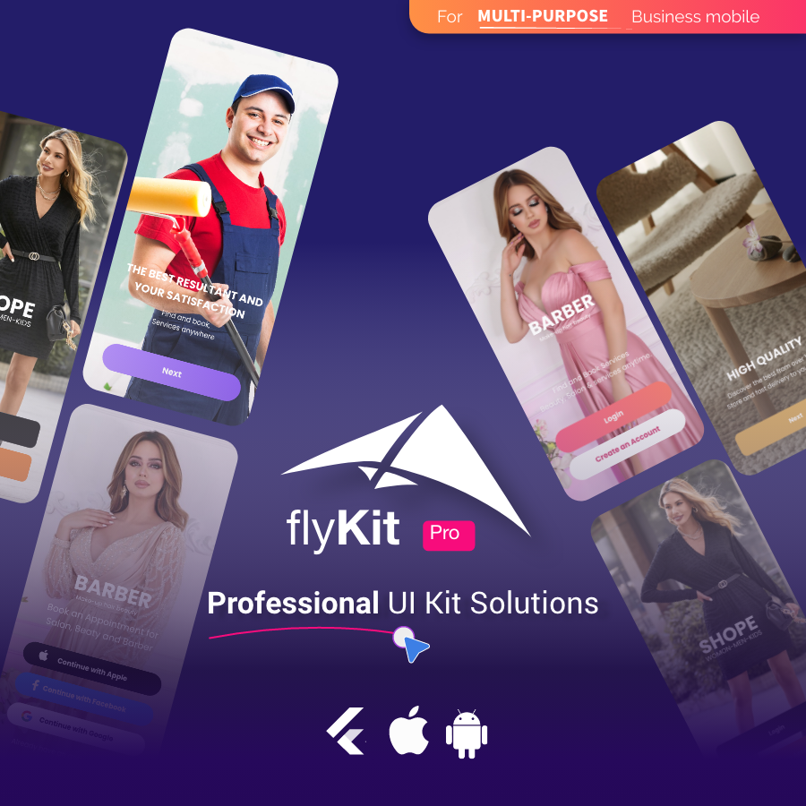FlyKit Pro - Flutter UI KIT by PositifMobile | CodeCanyon