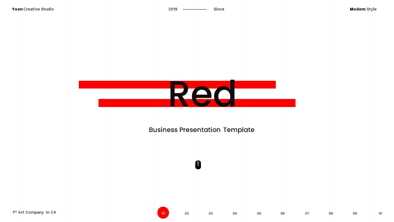 Red – Business Presentation PowerPoint Template, Presentation Templates