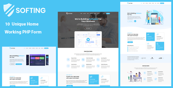 Softing - Software Landing Page by validthemes | ThemeForest