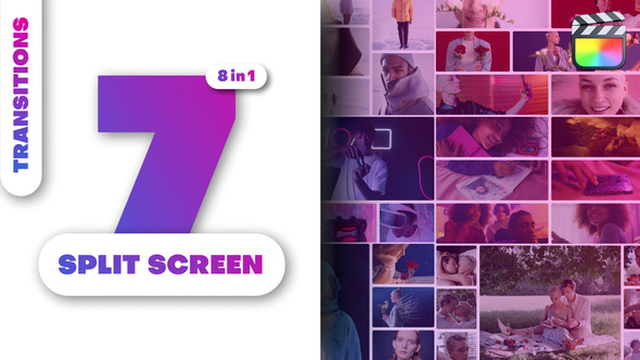 Multiscreen Transitions - 7 Split Screen, Apple Motion Templates ...