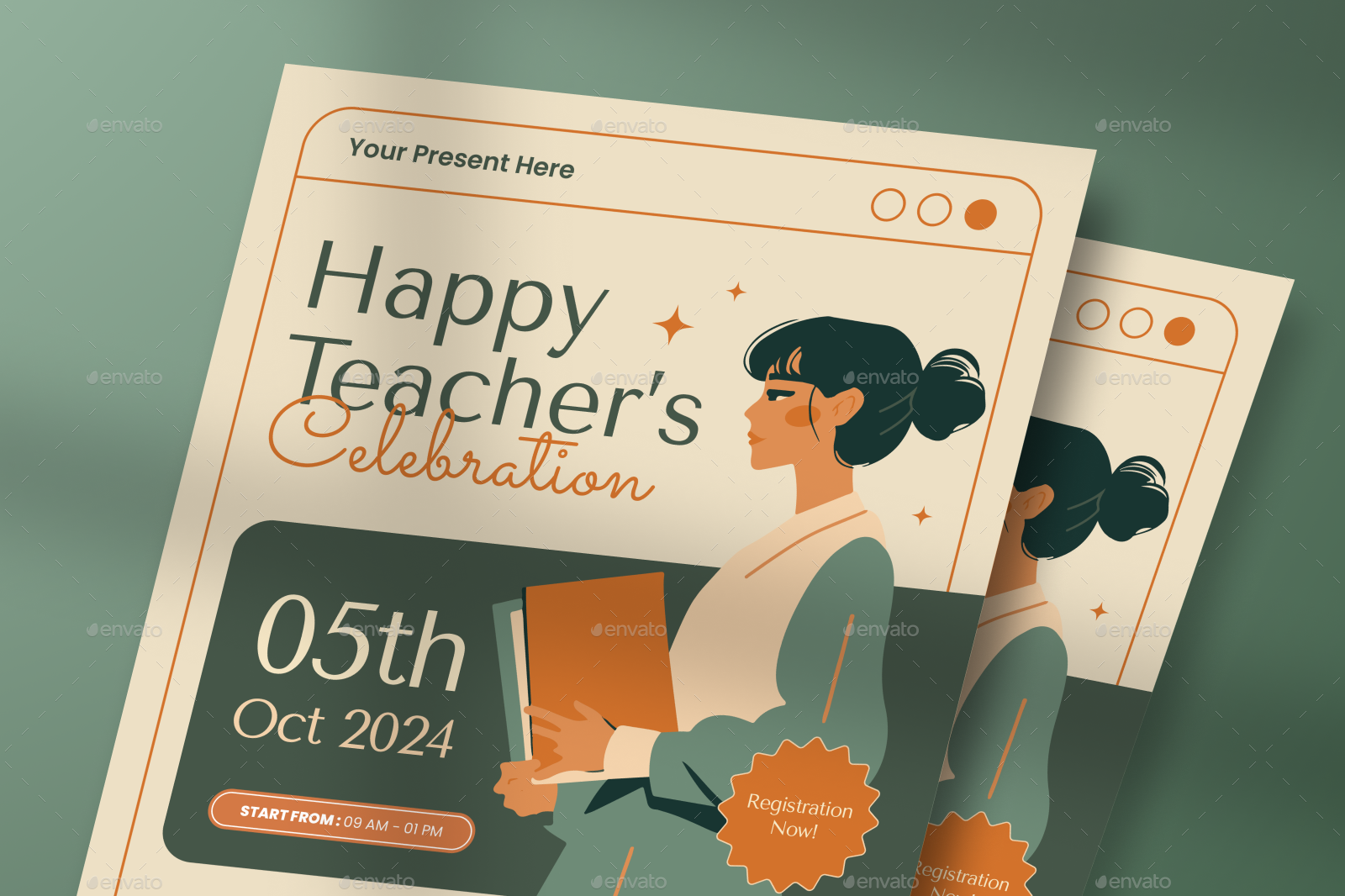 Elegant Illustration World Teacher's Day Flyer, Print Templates ...