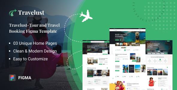 Travelust - Tour & Travel Booking Figma Template by onertheme | ThemeForest