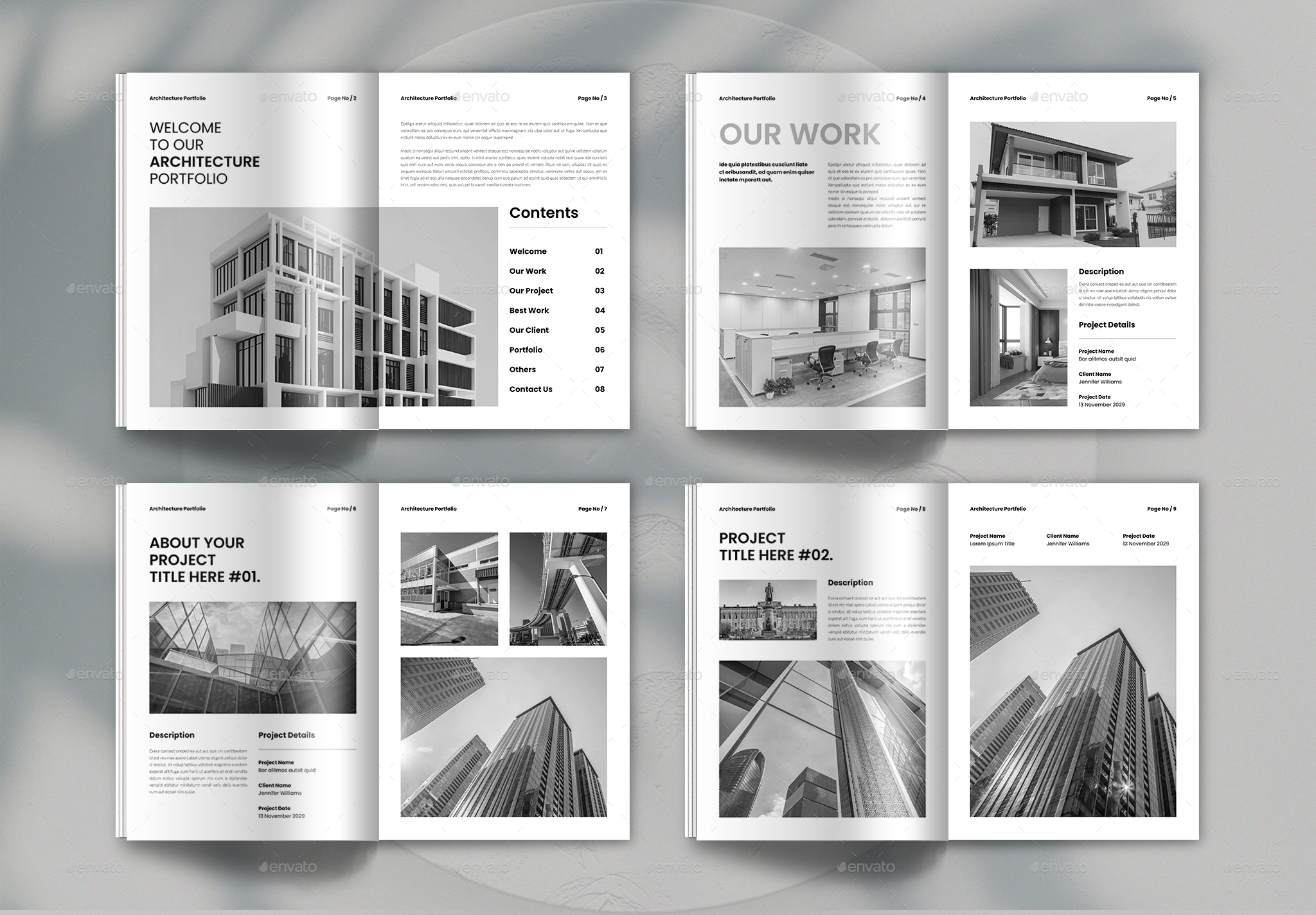Architecture Brochure Template Design Layout, Print Templates ...