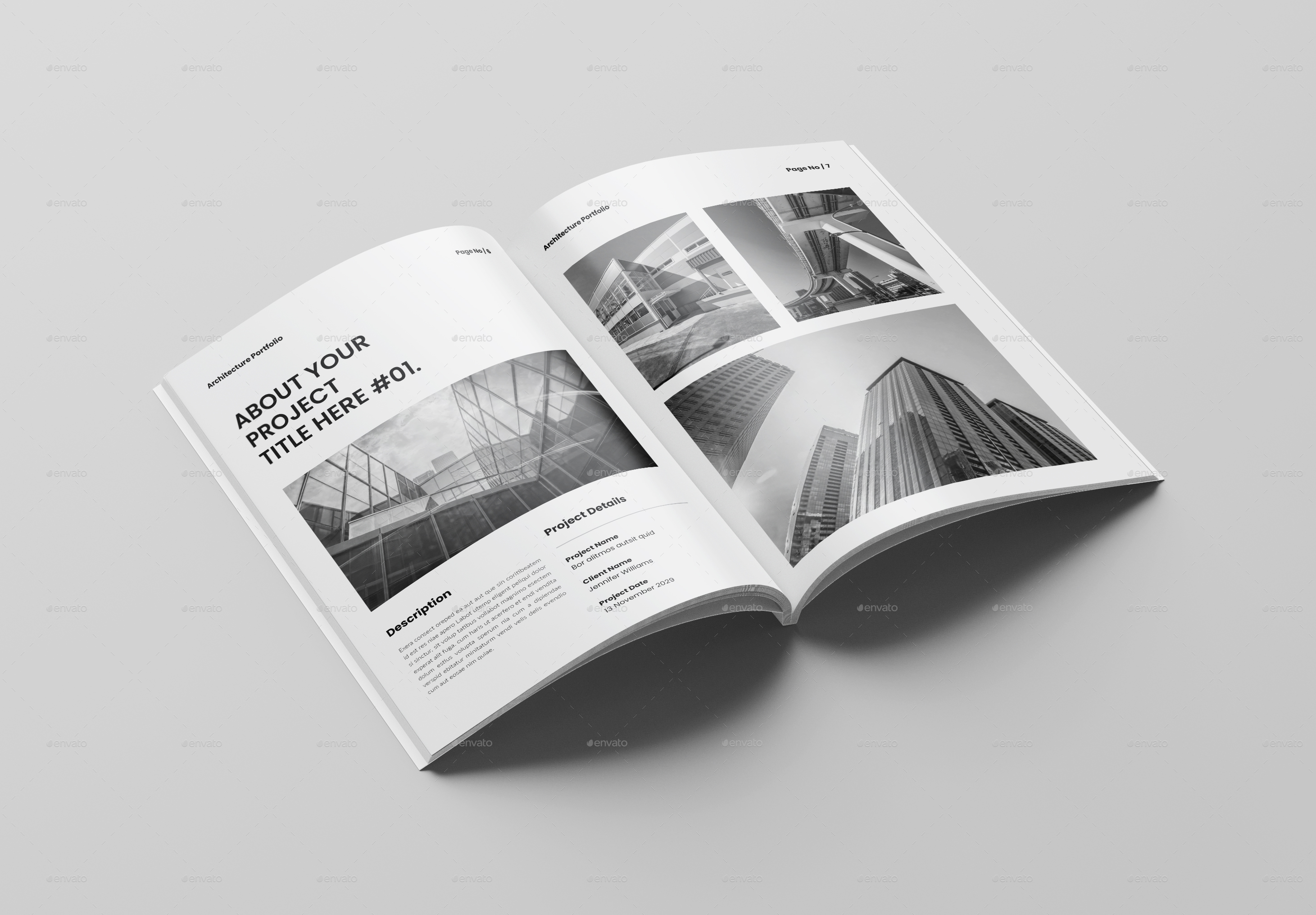 Architecture Brochure Template Design Layout, Print Templates ...