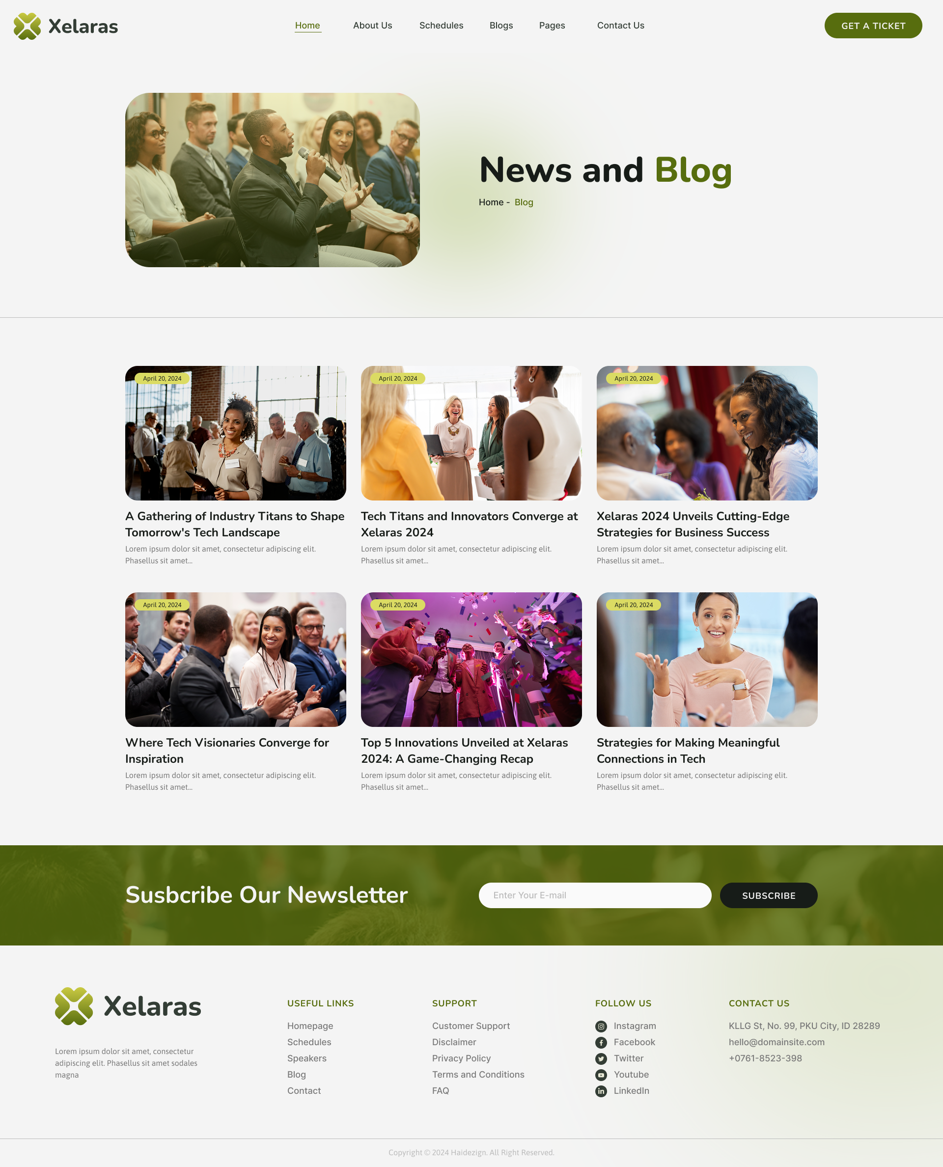Xelaras - Event & Conference Figma Template by Haidezign | ThemeForest