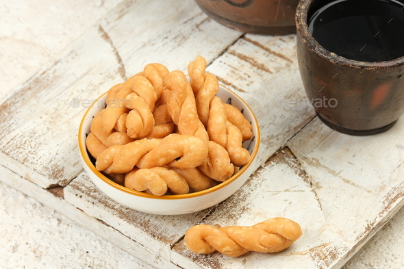 Kue Tambang or Untir untir is a traditional Indonesian cookies Stock ...