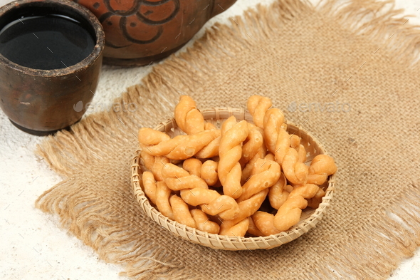 Kue Tambang or Untir untir is a traditional Indonesian cookies Stock ...